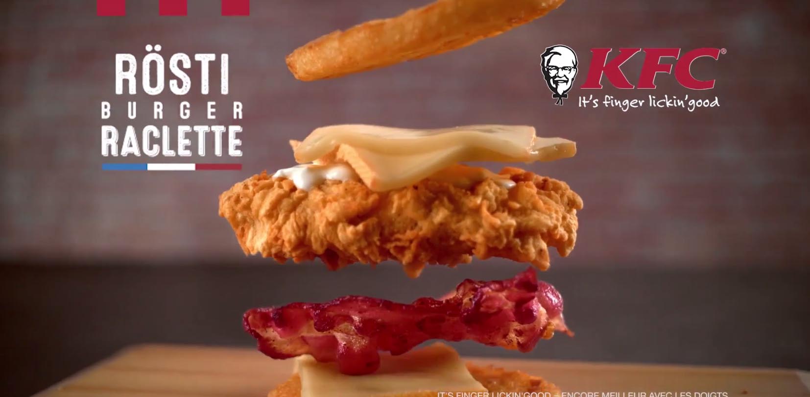 KFC - Rösti Burger Raclette - Packshotmag